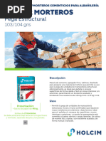 Ficha Técnica del Hormigón H30 | PDF | Hormigón | Materiales