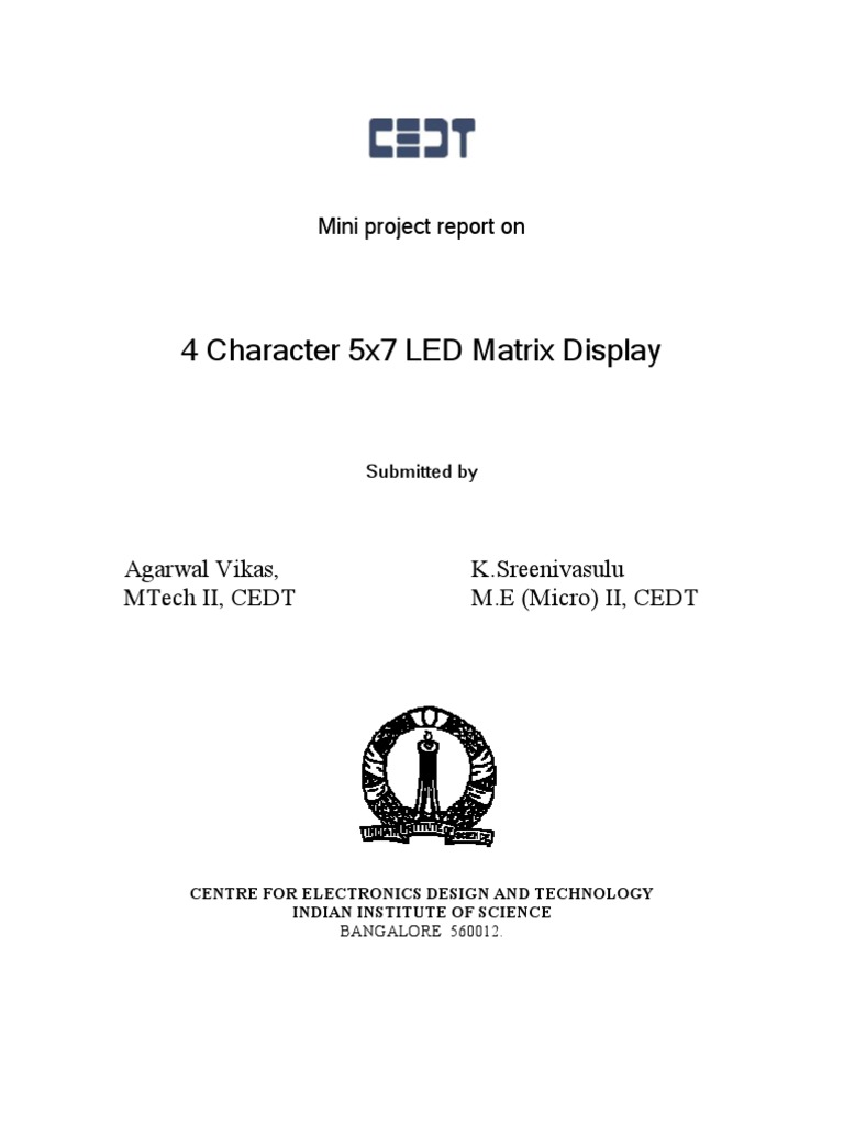 Led Display | PDF | Microcontroller | Computer Architecture