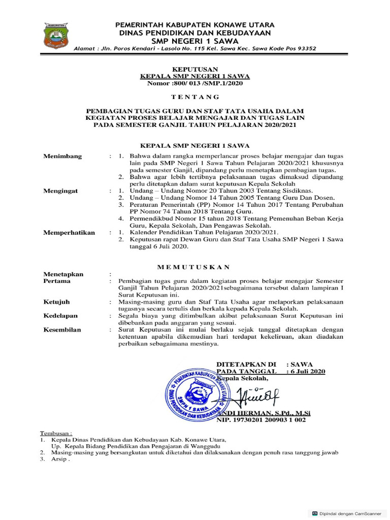 SK 2020 2021 Ganjil | PDF