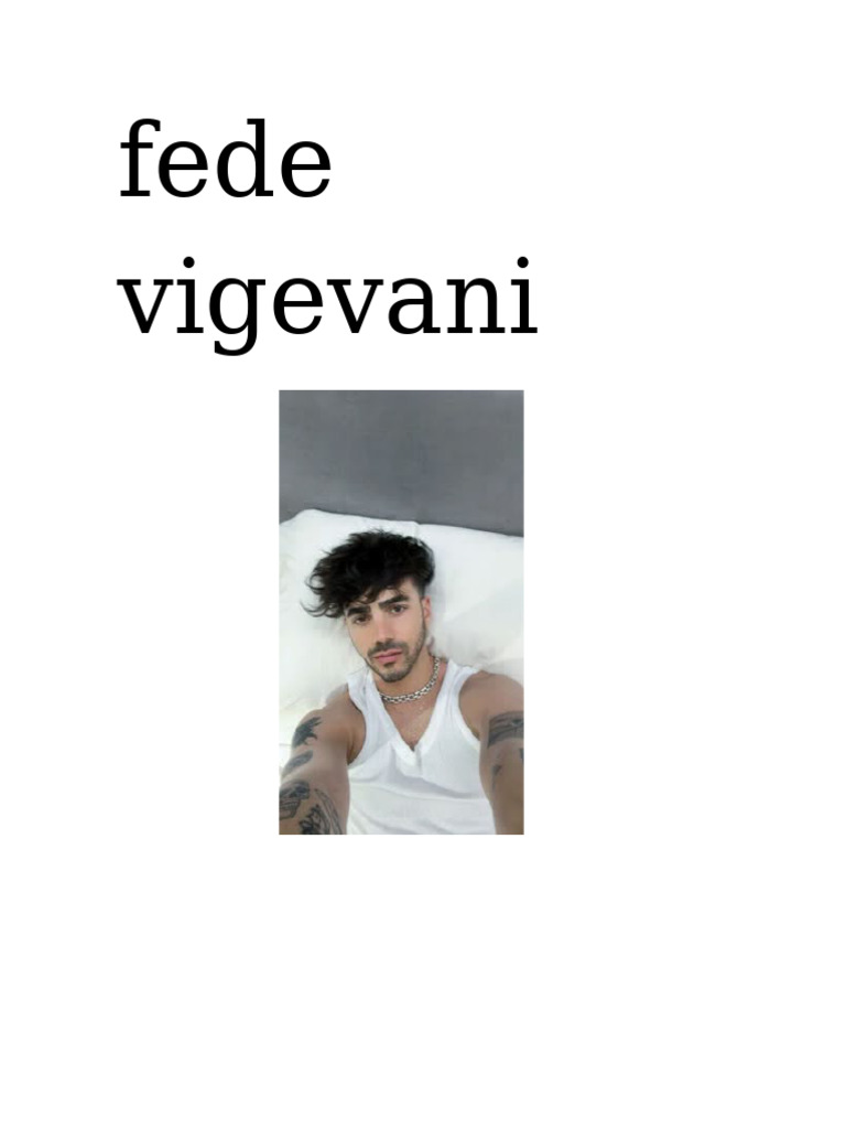 Biografía de Fede Vigevani | PDF