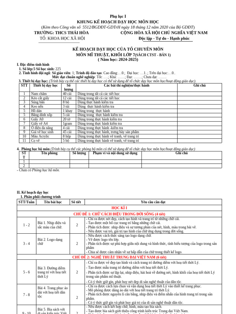 PL1 - KHDH - MT 7 | PDF