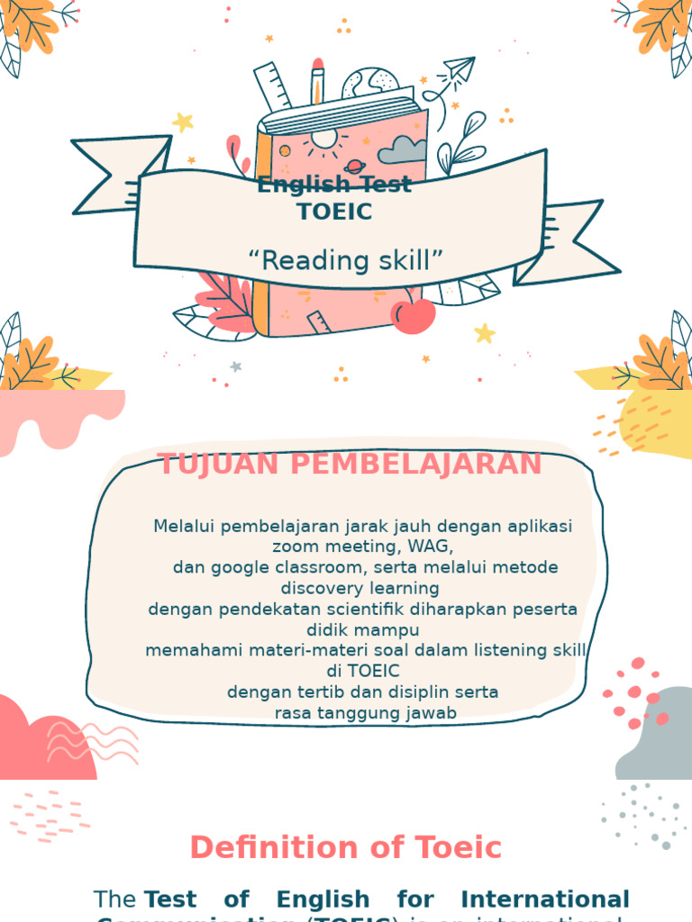 TOEIC Reading Skills Guide | PDF | English Language | Language Mechanics