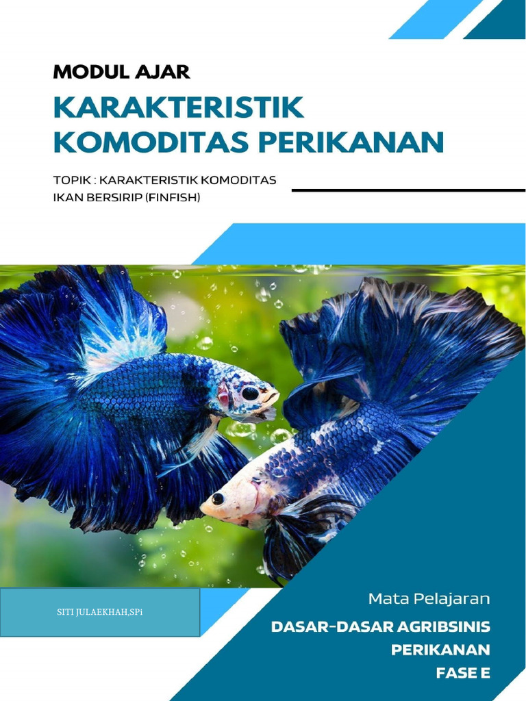 Modul Ajar Dasar-Dasar Agribisnis Perikanan - Karakteristik Komoditas Ikan Bersirip (Finfish ...