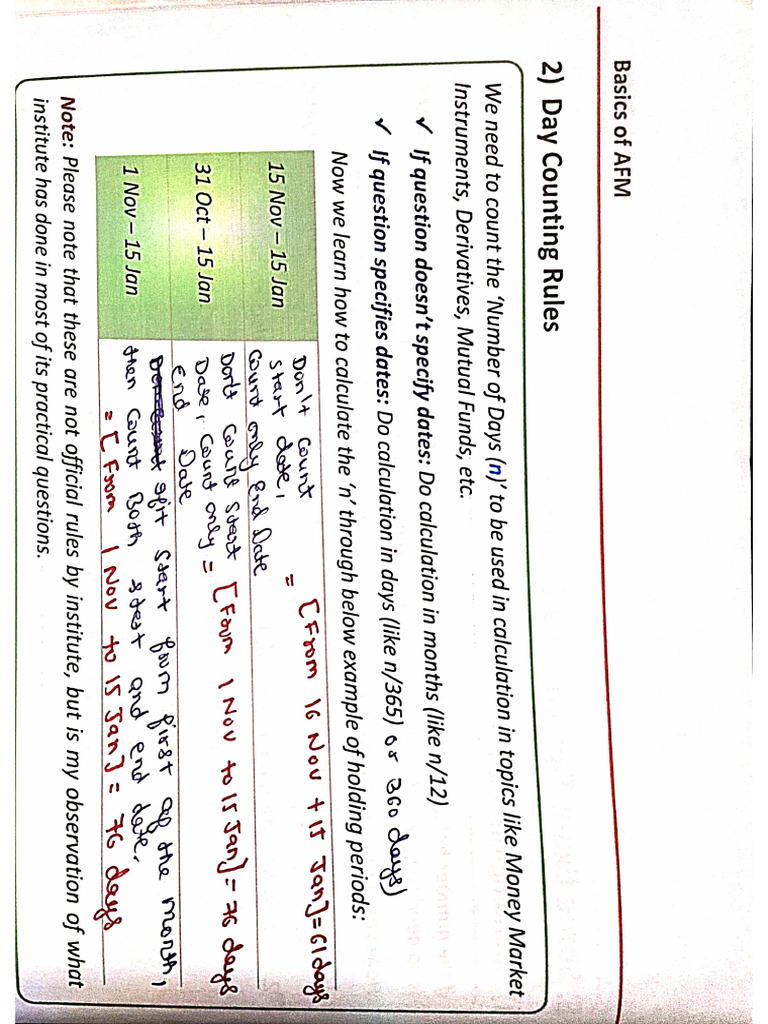 Days Counting Rules | PDF