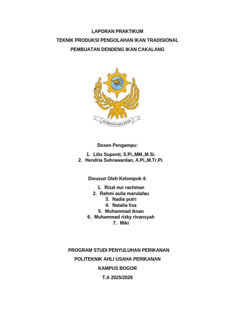 Laporan Praktikum Dendeng Ikan Kelompok 4 | PDF