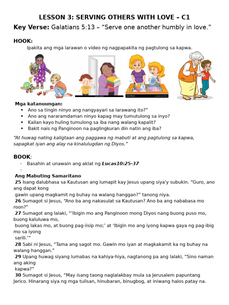 Lesson 3.serving Others With Love.c1 | PDF