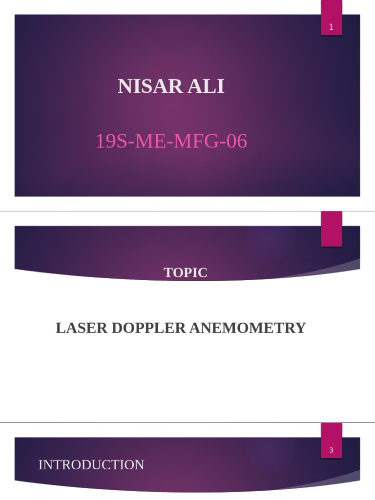 Laser Doppler Anemometry Overview | PDF