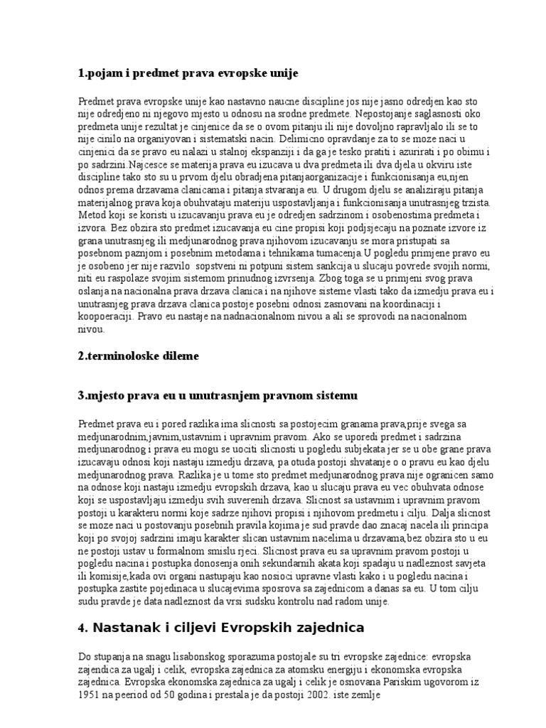 Skripta Pravo Eu | PDF