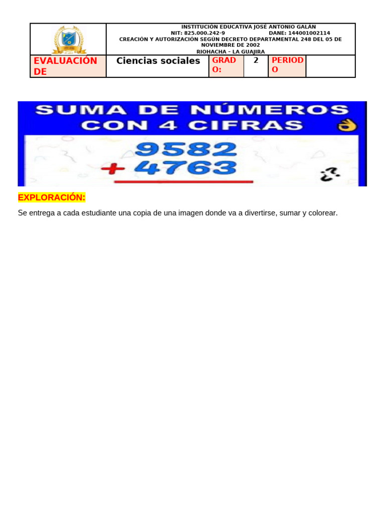 Clase Matematicas Suma de 4 Cifras. 2023 | PDF | Science