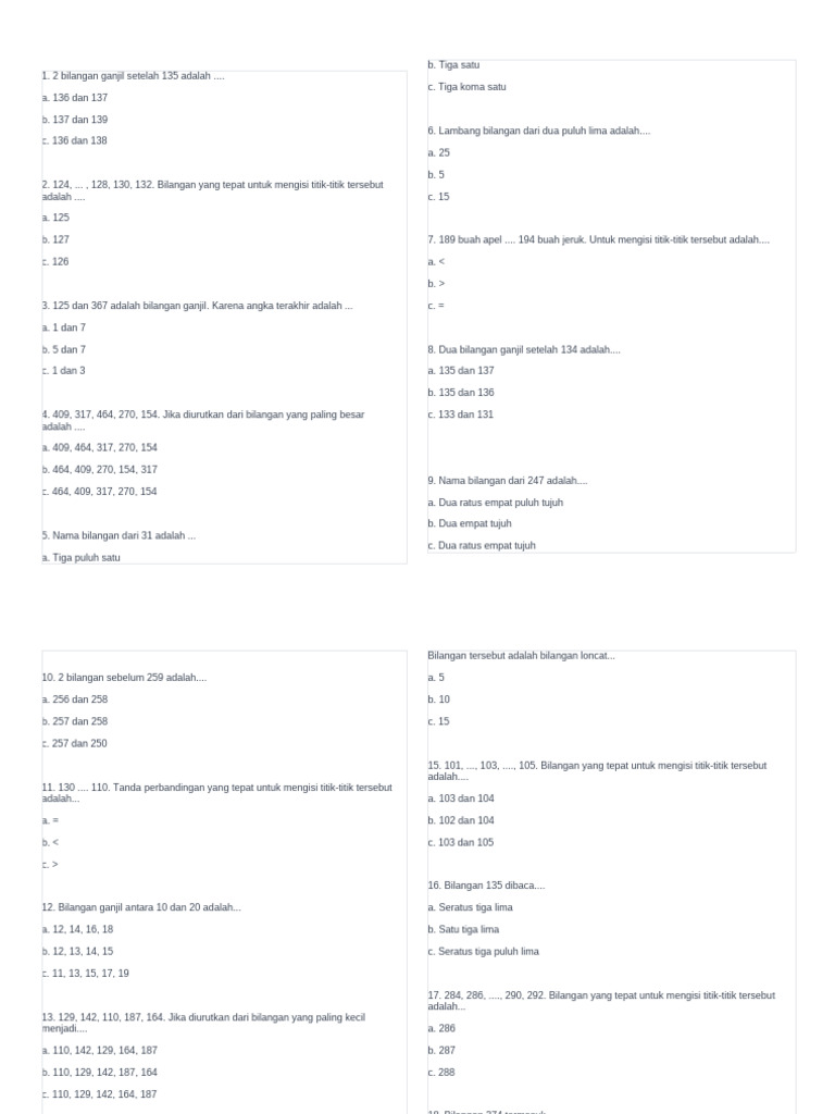 Soal Matematika Dasar untuk Siswa | PDF