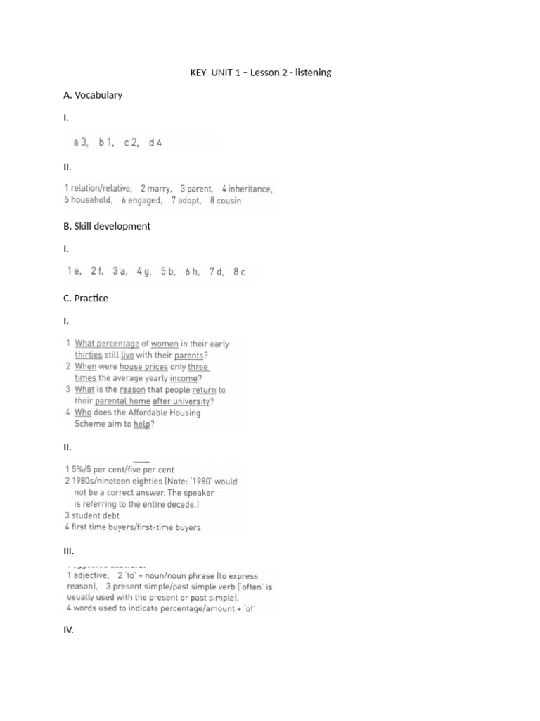 KEY U1L2 Inter | PDF