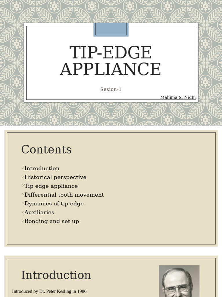 Tip Edge Appliance 1 | PDF | Orthodontics | Dentistry Branches
