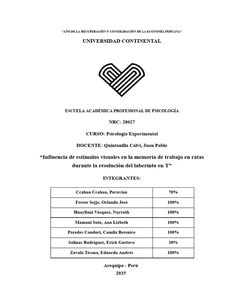 Artículo Experimental | PDF | Memoria | Cognición