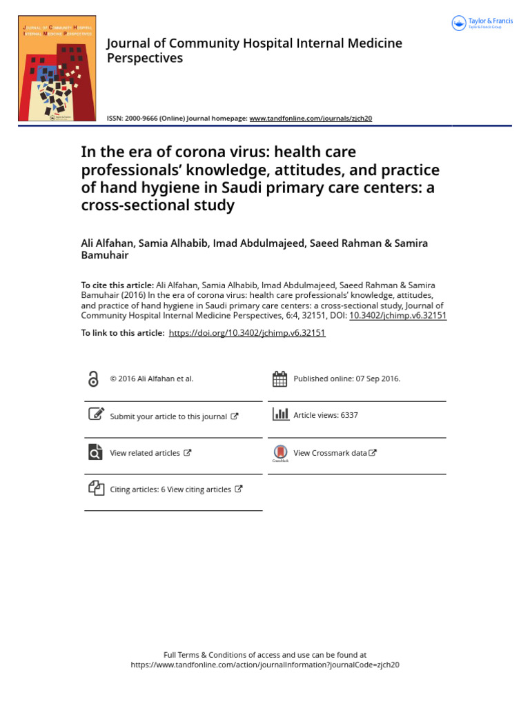 In The Era of Corona Virus Health Care Professionals Knowledge ...