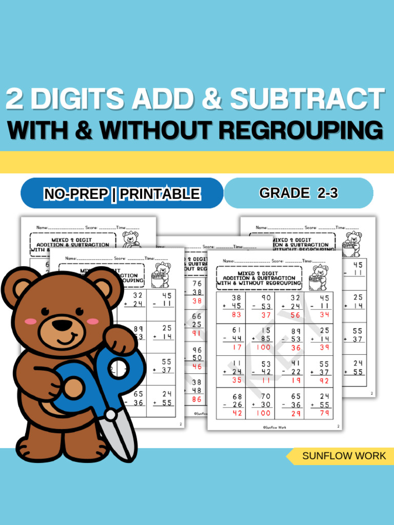2 Digits Add & Subtract | PDF