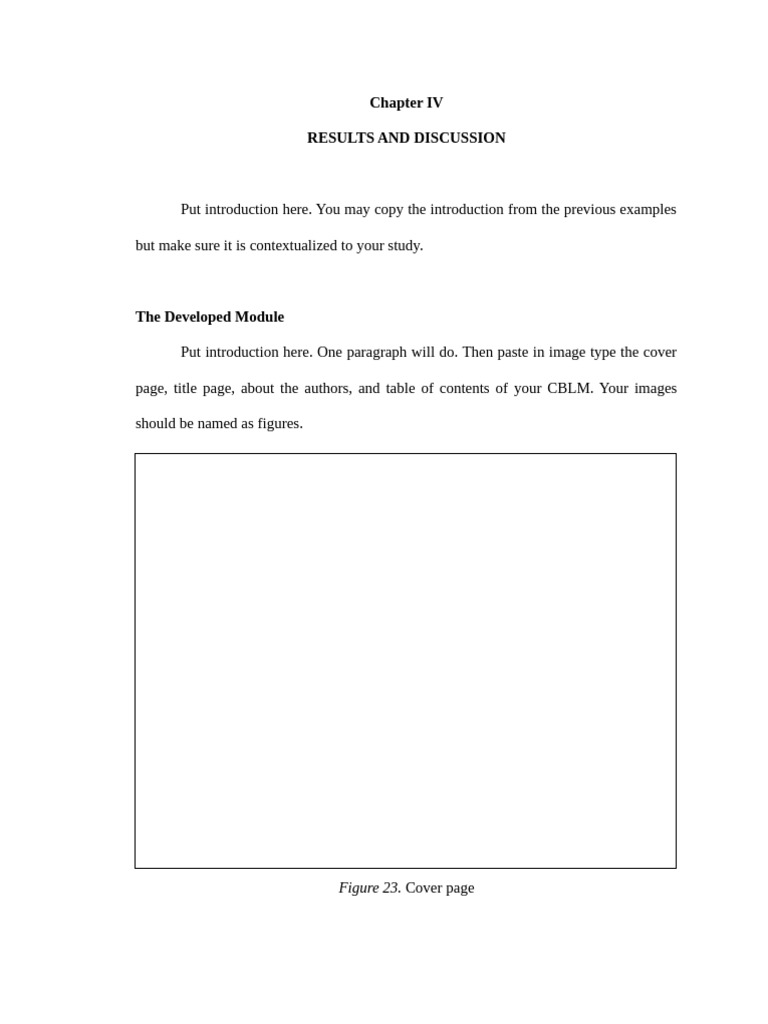 Chapter IV Sample For CBLM | PDF