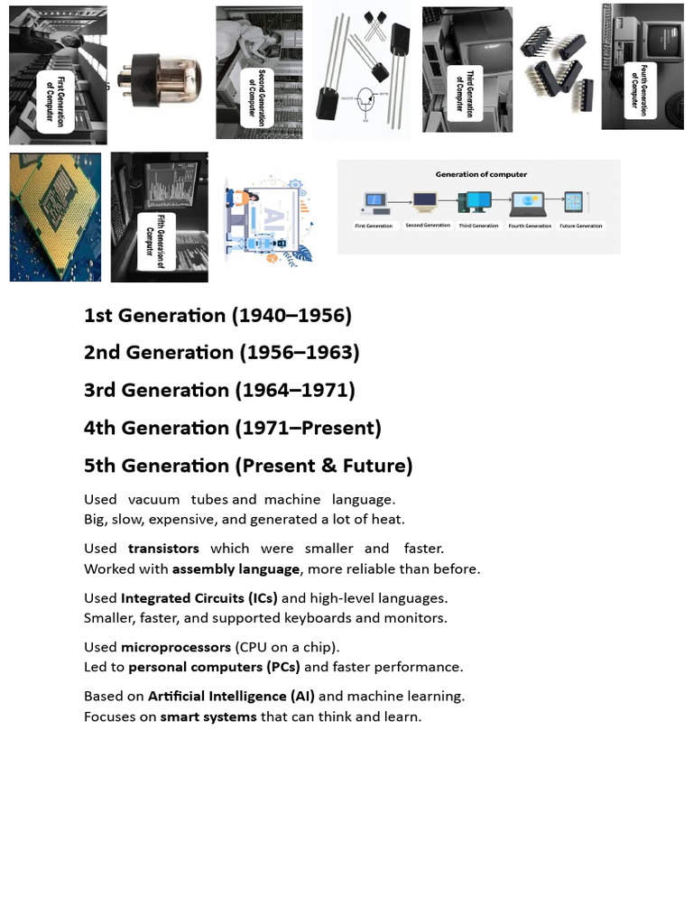 Evolution of Computer Generations | PDF