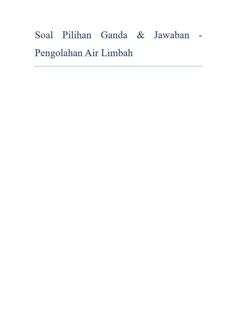 Mid Pilihan Ganda Alluya Haerunnisa E1f123004 | PDF
