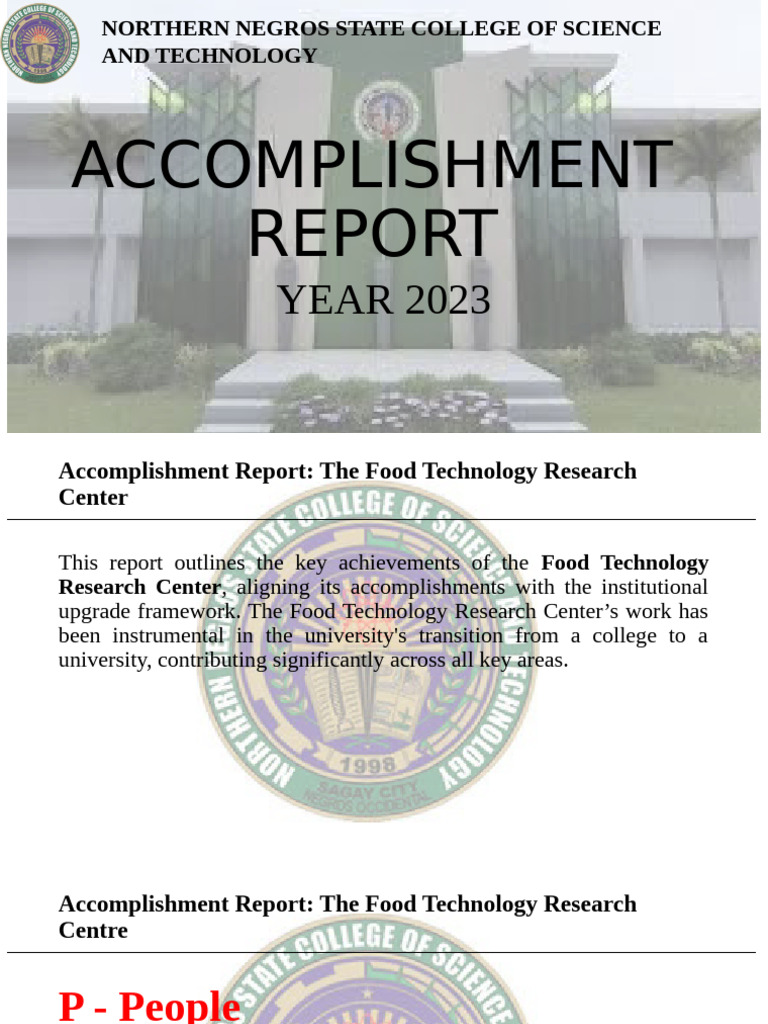 Accomplishment Report | PDF | Science | Economies