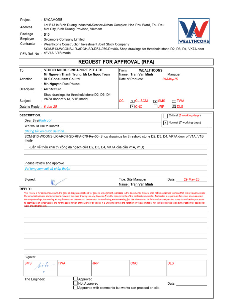 Sycamore Project Shop Drawings Approval | PDF | Design | Engineering