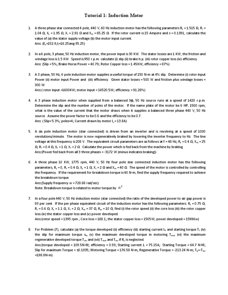 Induction Motor Tutorial | PDF | Propulsion | Machines