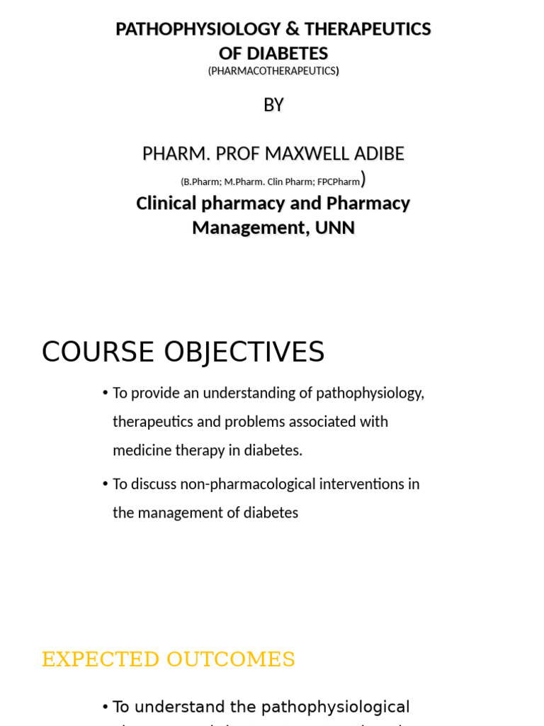 Diabetes Pathophysiology & Therapy Guide | PDF | Diabetes | Hyperglycemia
