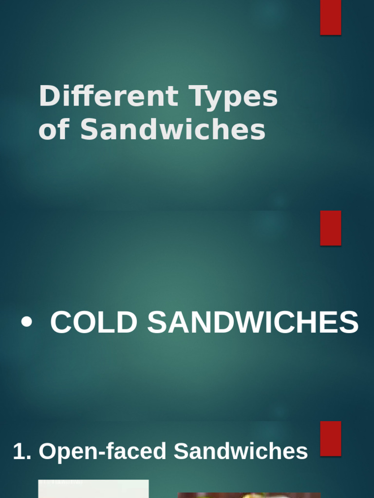 Types of Sandwiches Explained | PDF