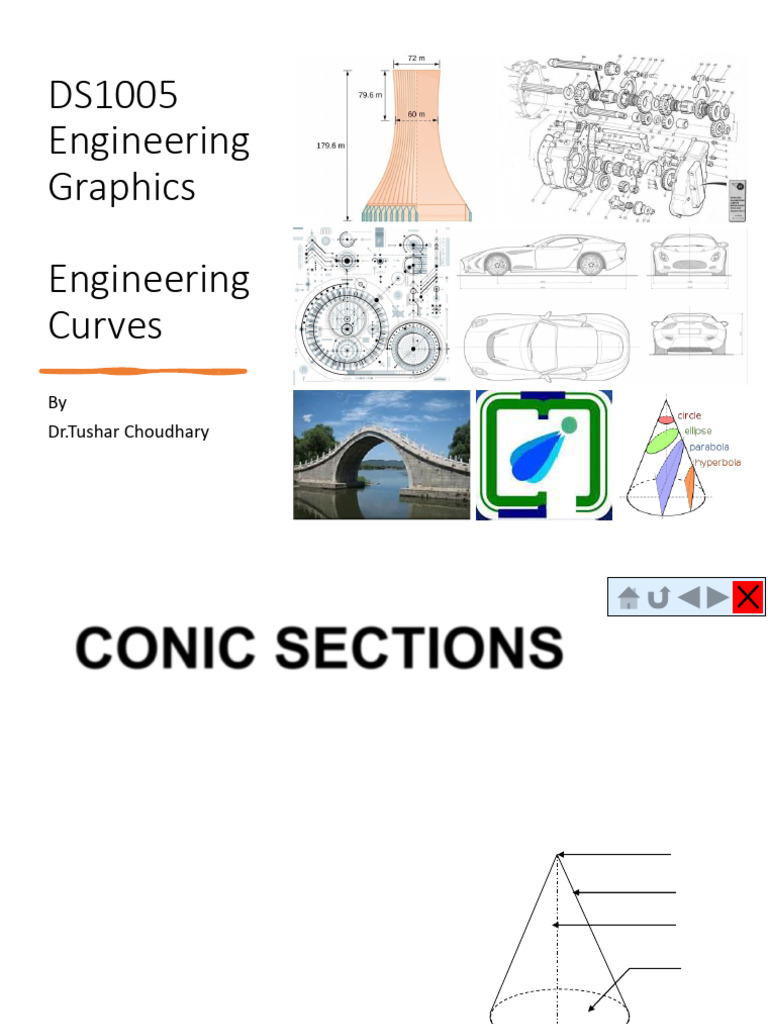 Conic Sections in Engineering Graphics | PDF | Ellipse | Classical Geometry