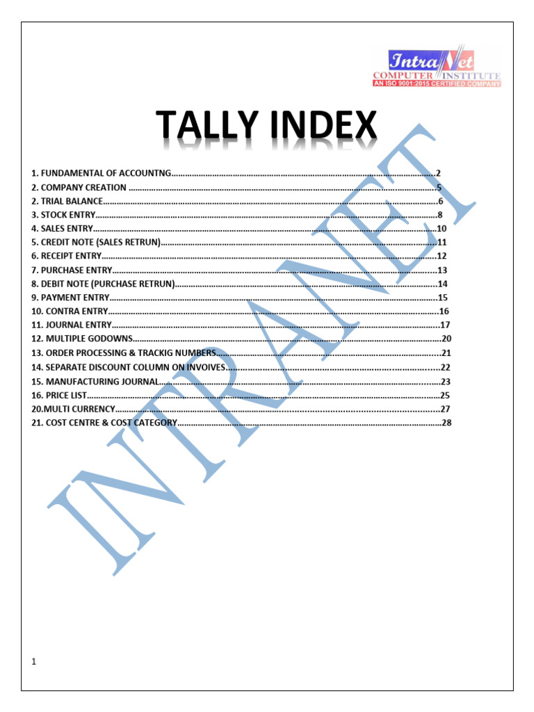 Tally Accounting Software Guide | PDF | Debits And Credits | Depreciation