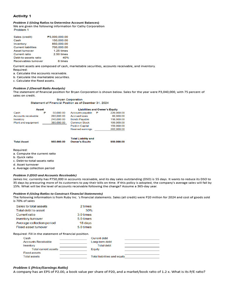 Activity 1 FS Analysis | PDF