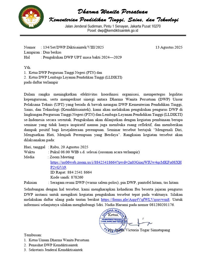 Surat Undangan Pengukuhan Rev | PDF