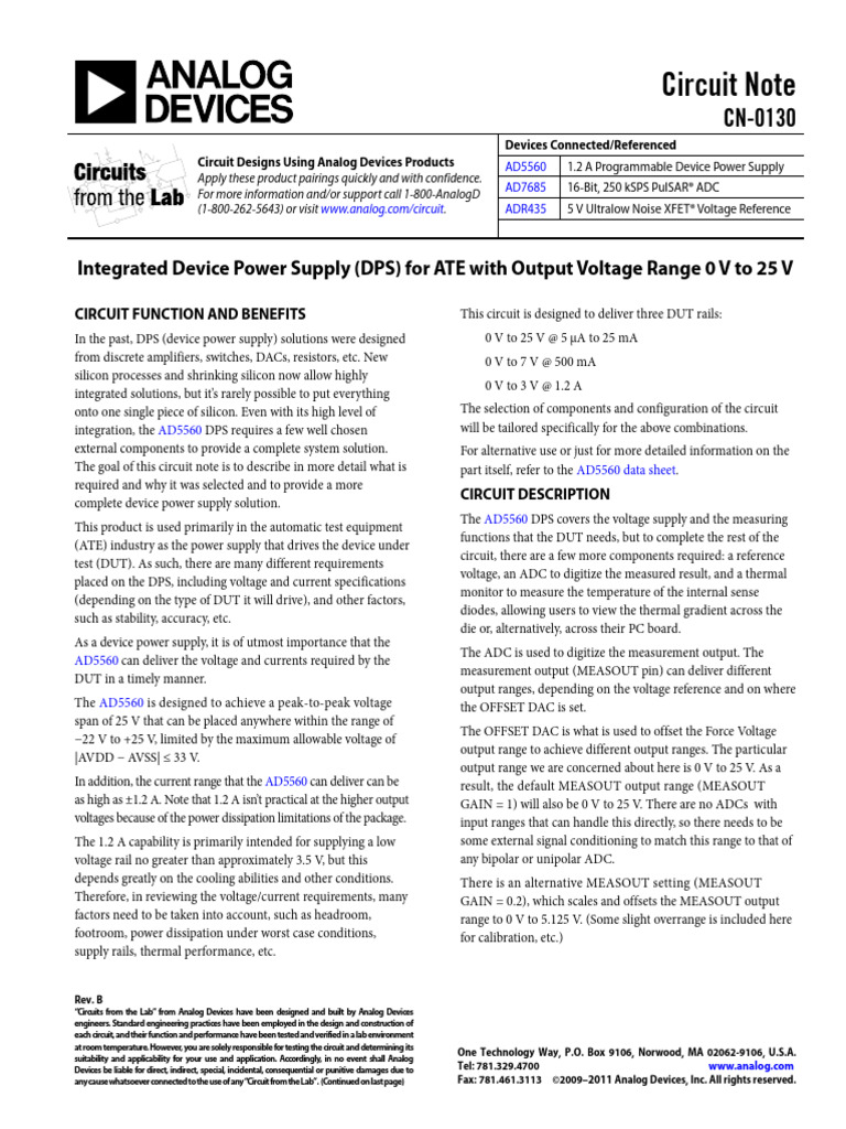 Device Power Supply for ATE Systems | PDF | Mosfet | Analog To Digital ...