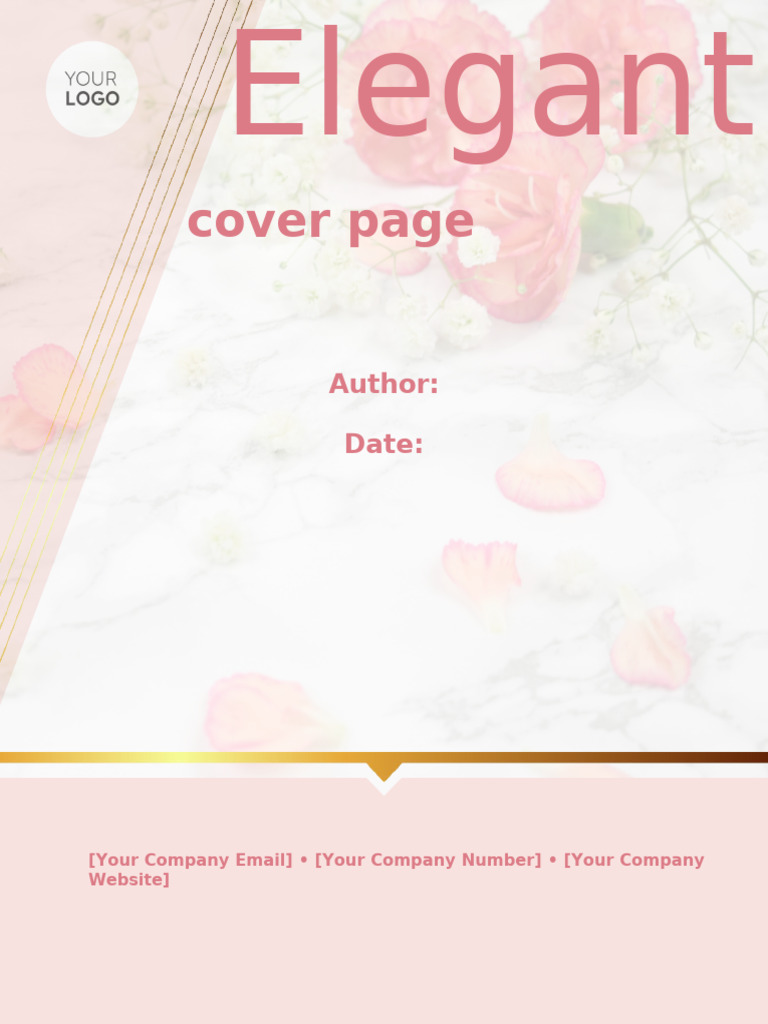 Elegant Cover Page Design | PDF