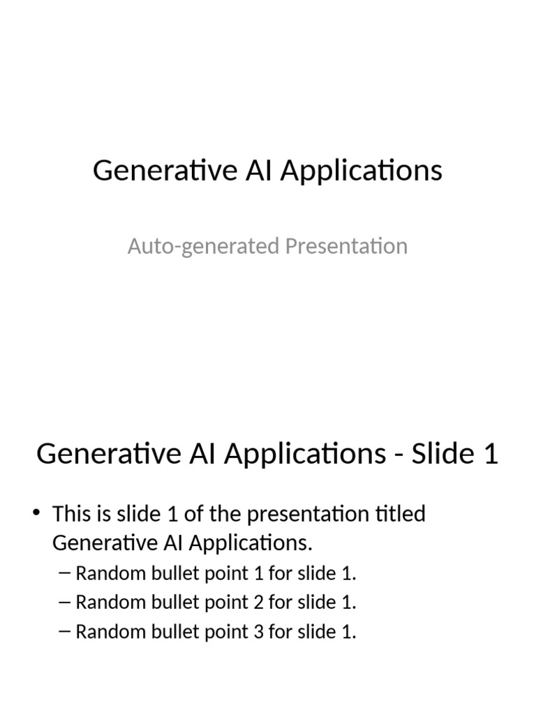Overview of Generative AI Uses | PDF