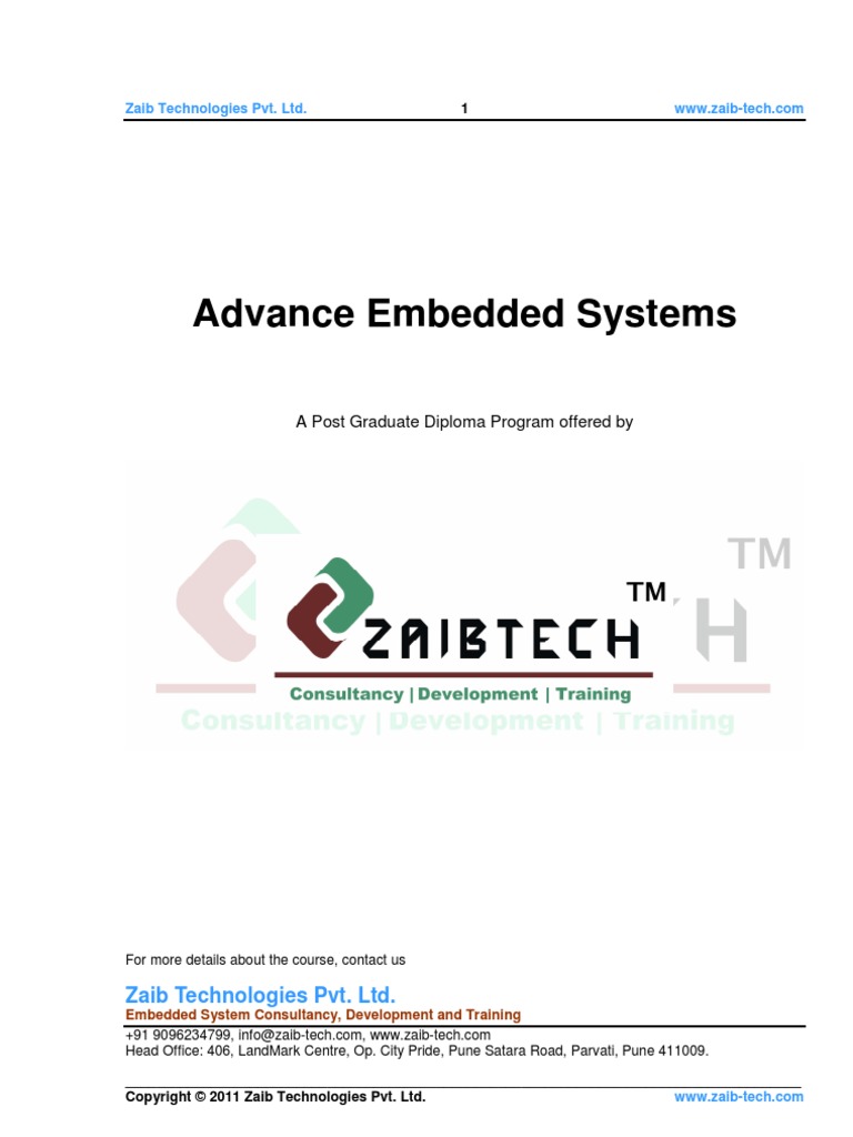 Syllabus Advance Embedded Systems Pdf Embedded System