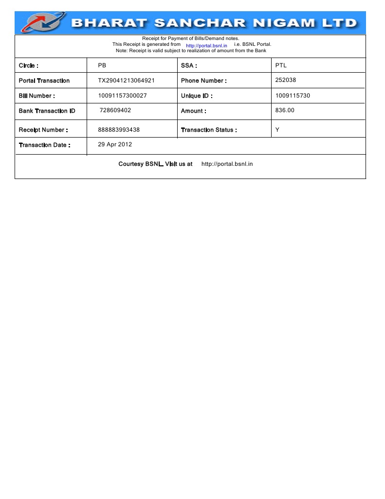 RPT Receipt Details | PDF