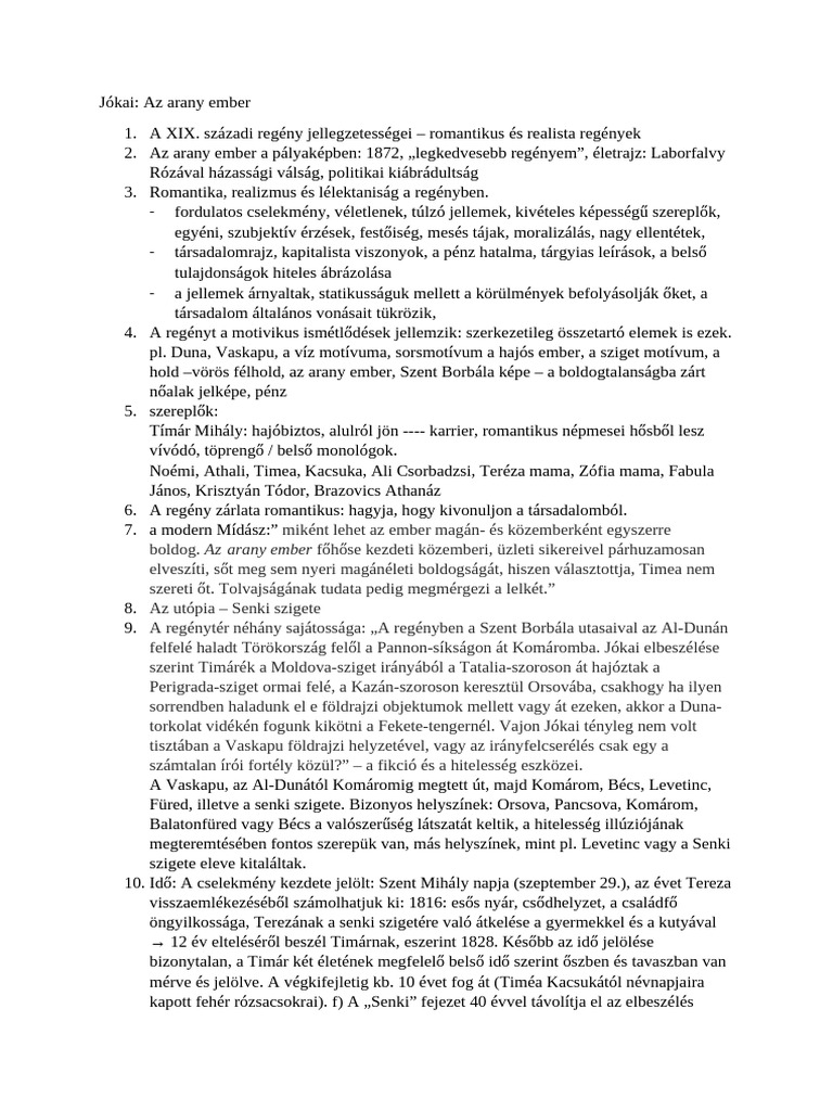 JÃ Kai Tãtel Az Arany Ember | PDF