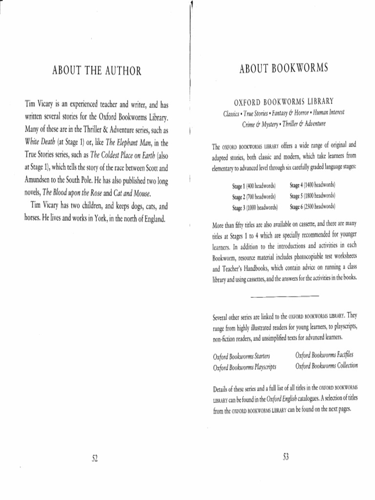 Oxford Bookworms Stage 1 The Elephant Man 28 | PDF