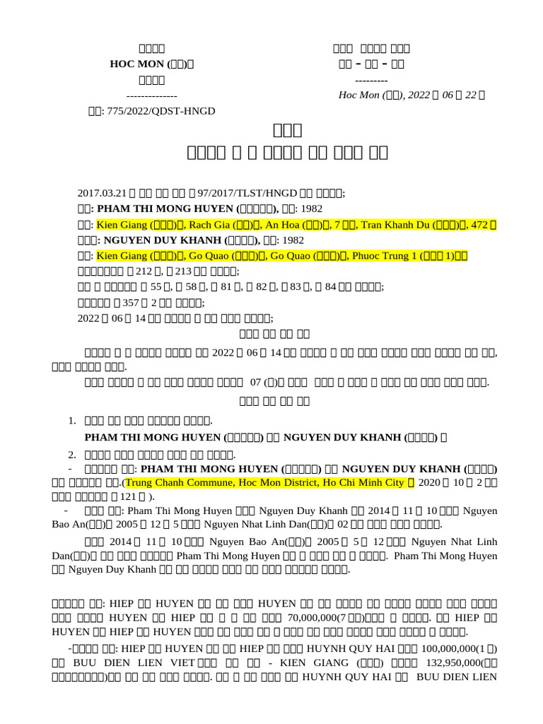 Ly Hon, Quyet Dinh, Thuan Tinh - PHAM THI MONG HUYEN | PDF