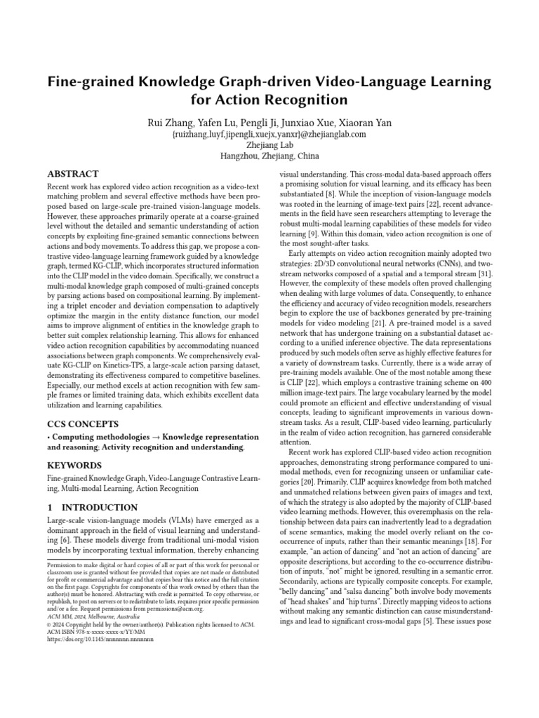 Fine-Grained Knowledge Graph-Driven Video-Language Learning | PDF | Knowledge | Cognitive Science