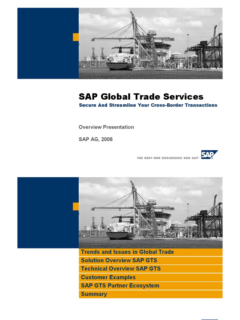 SAP GTS Overview | PDF | Sap Se | Enterprise Resource Planning