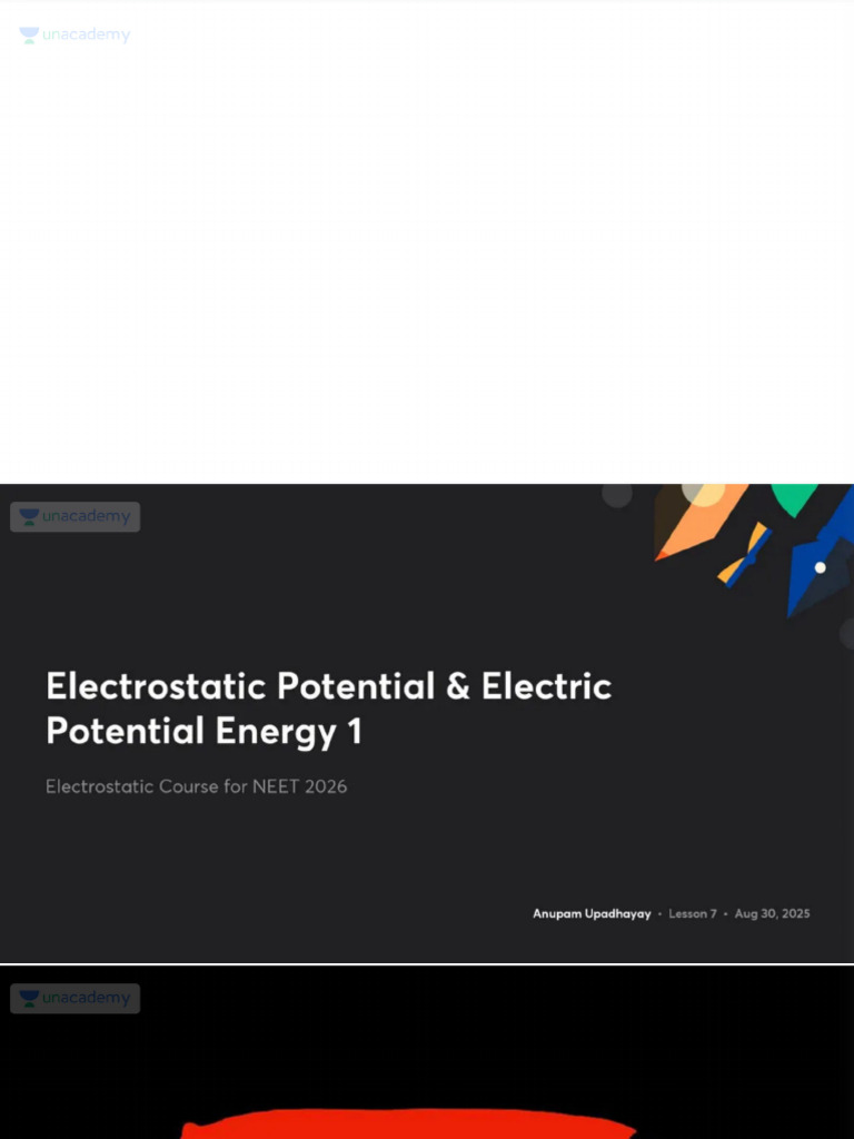 Electrostatic Potential Electric Potential Energy 1 With Anno | PDF