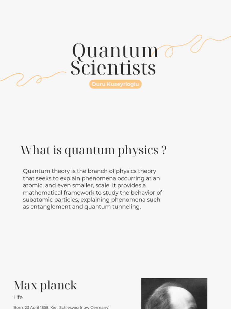 Quantum Scientists.pdf | PDF | Albert Einstein | Quantum Mechanics