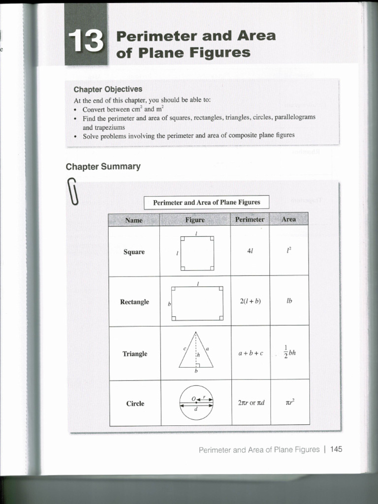 13.(Revision) Area and Perimeter of Triangle, Rectangle, Square ...
