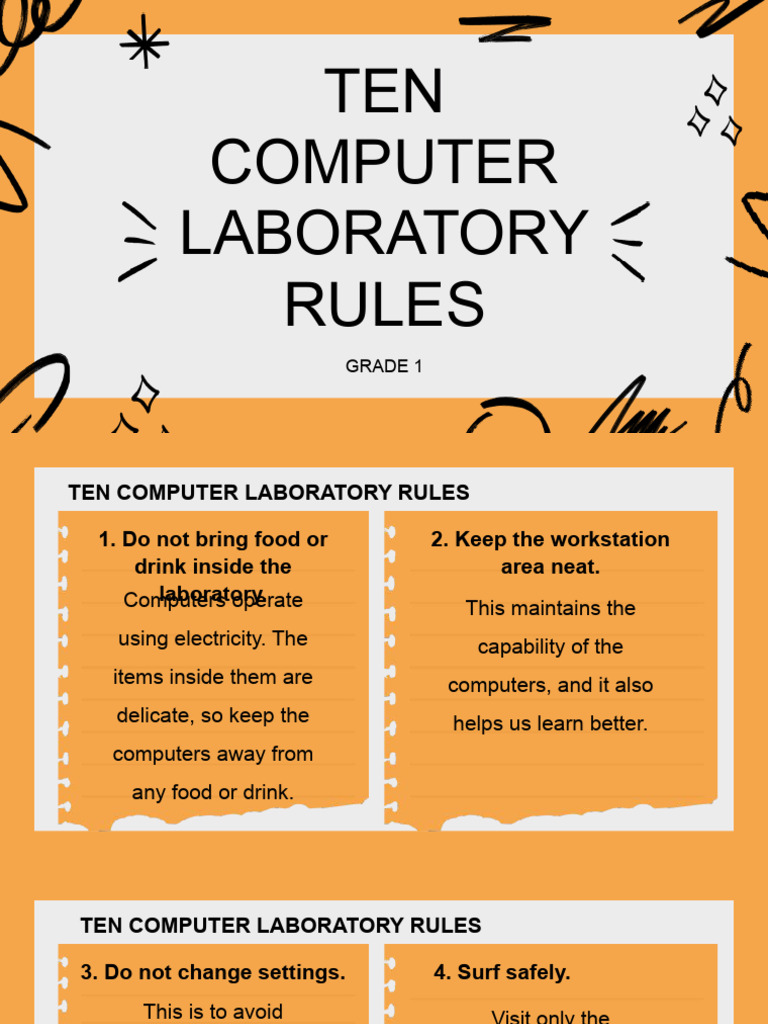 U1 Lesson 3 Following The Computer Laboratory Rules | PDF