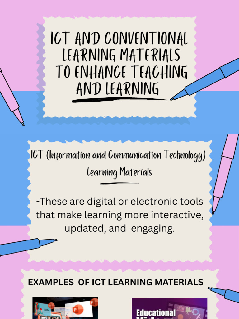 Ict Learning Materials To Enhance Teaching and Learning | PDF