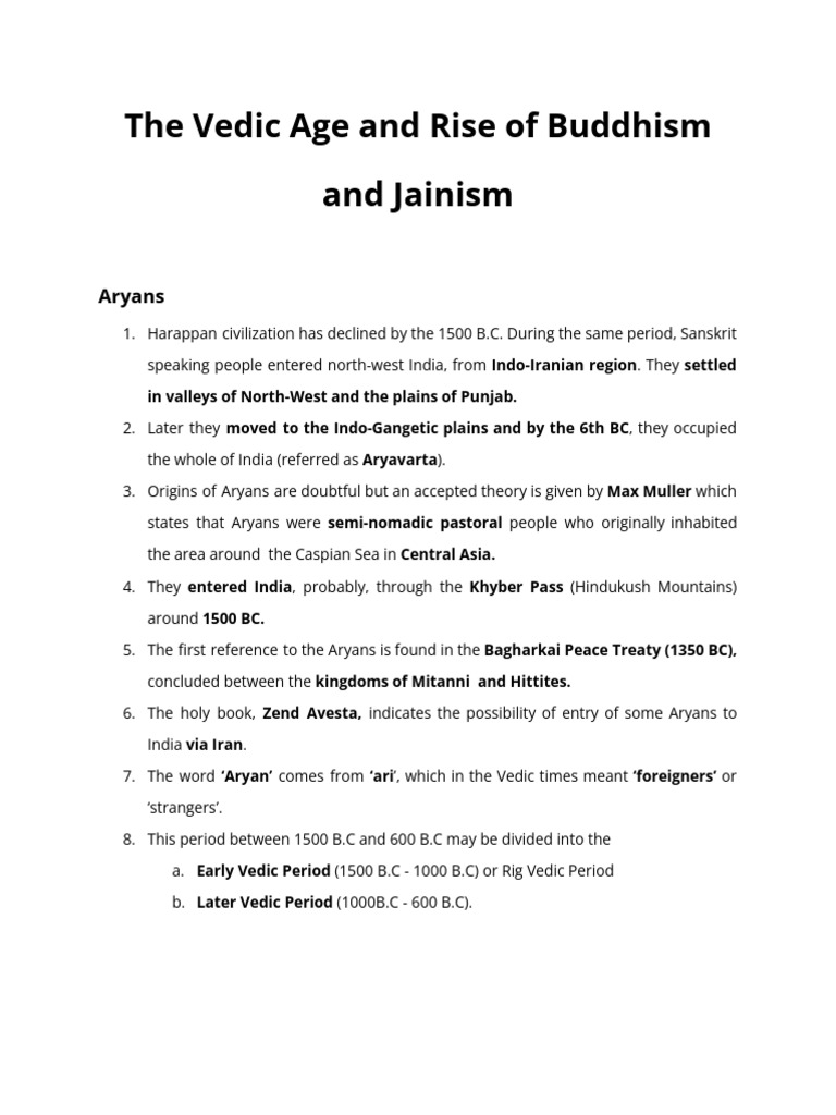 2133698-The Vedic Age and Rise of Buddhism and Jainism Lyst8203 | PDF ...