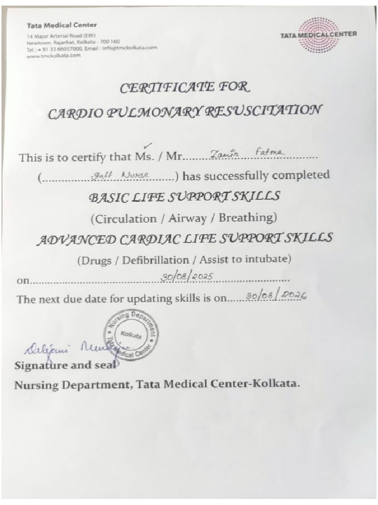 Cardio Pulmonary Resuscitation | PDF