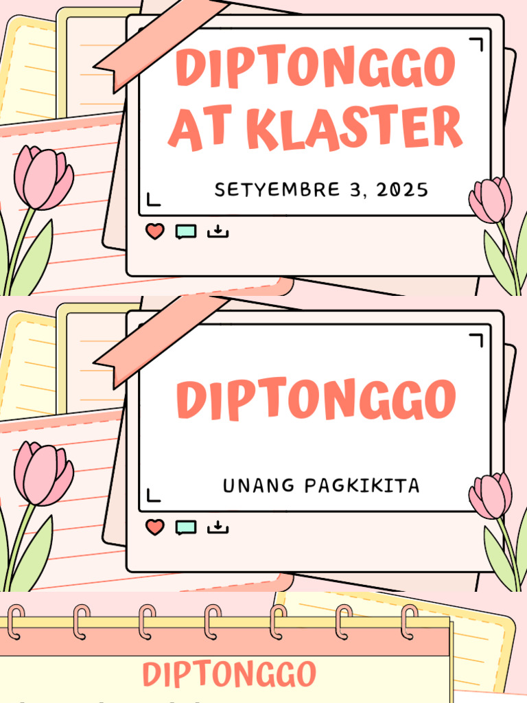 Grade 1 Filipino (Diptonggo & Klaster) | PDF