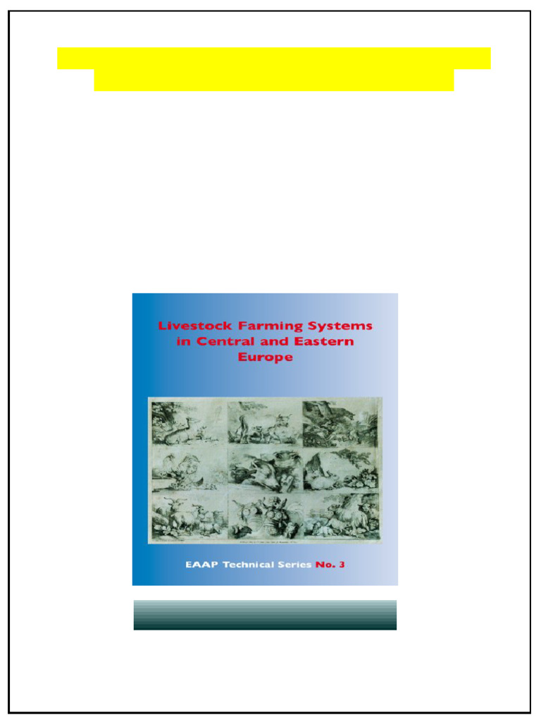 Livestock Farming Systems in Central and Eastern Europe 1st Edition A ...